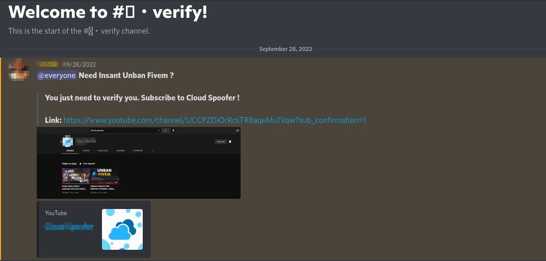 Hackers Target Gamers With Malicious FiveM Spoofer 2022
