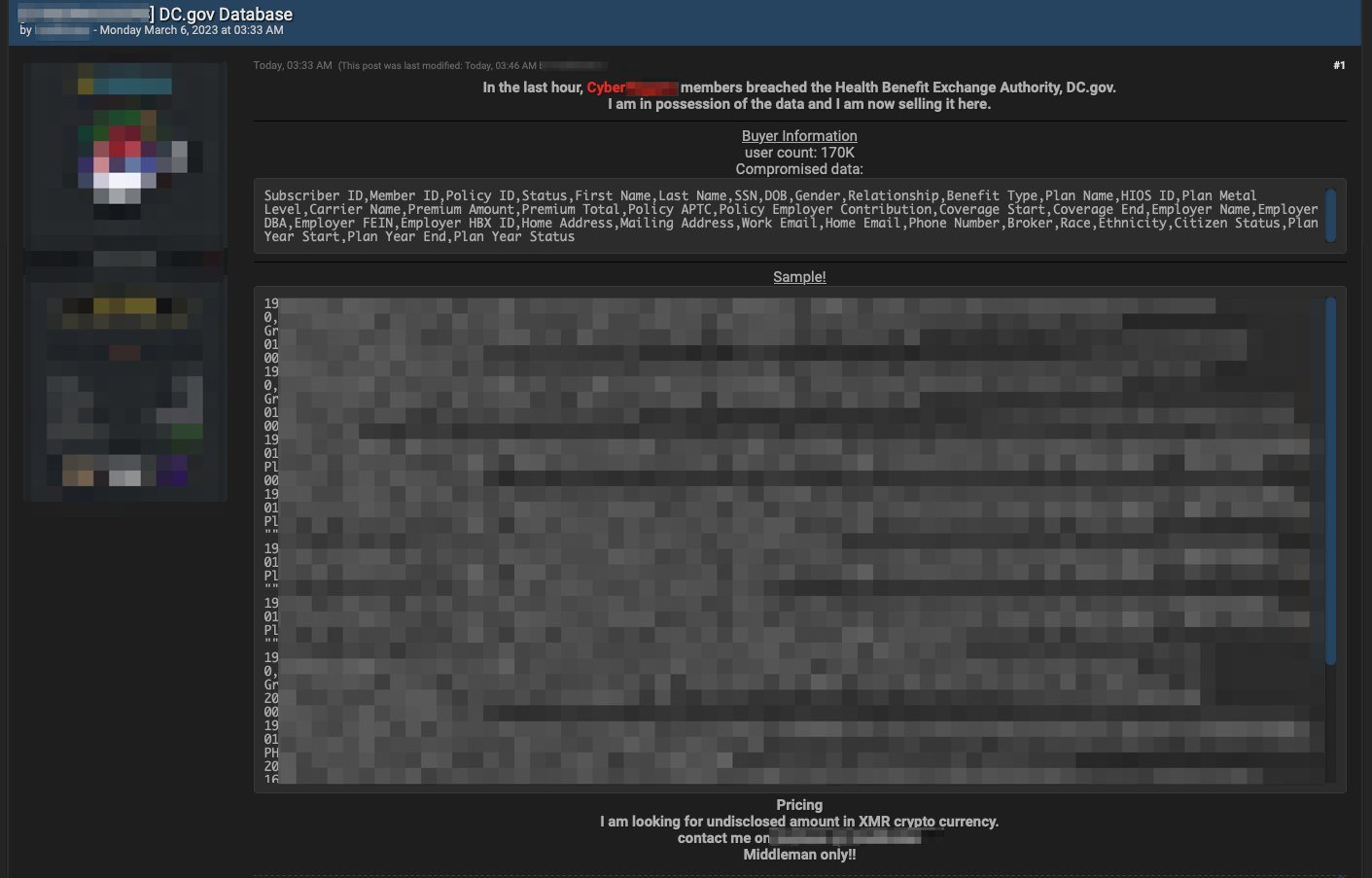 DC Health Link Data Breach: 170000 Individuals' Data At Risk