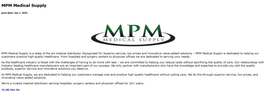 CiphBit Ransomware Initiates MPM Medical Supply Cyberattack