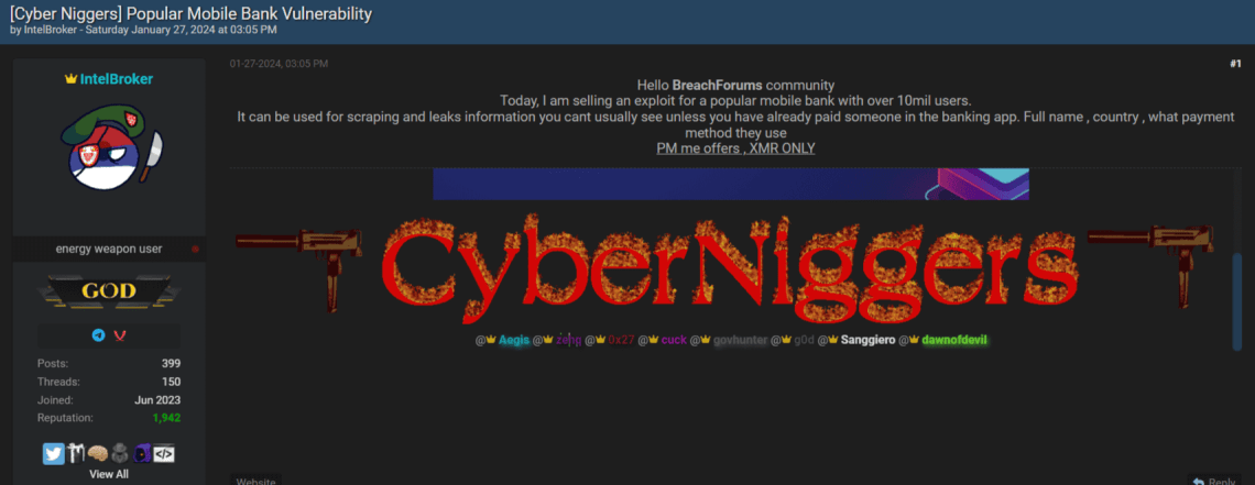 IntelBroker And Cyber Niggers: Combined Cyberattack Claims