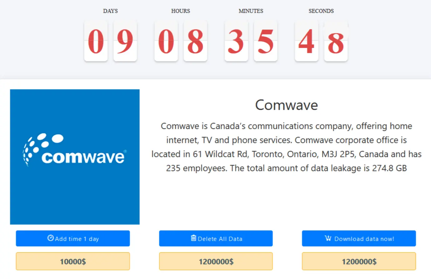 Medusa Ransomware Allegedly Claims Comwave Cyberattack