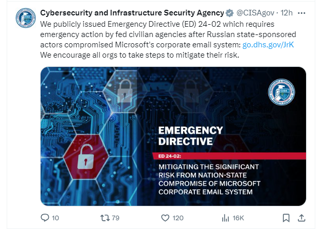 CISA Responds To Russian Cyber Campaign Targeting Microsoft