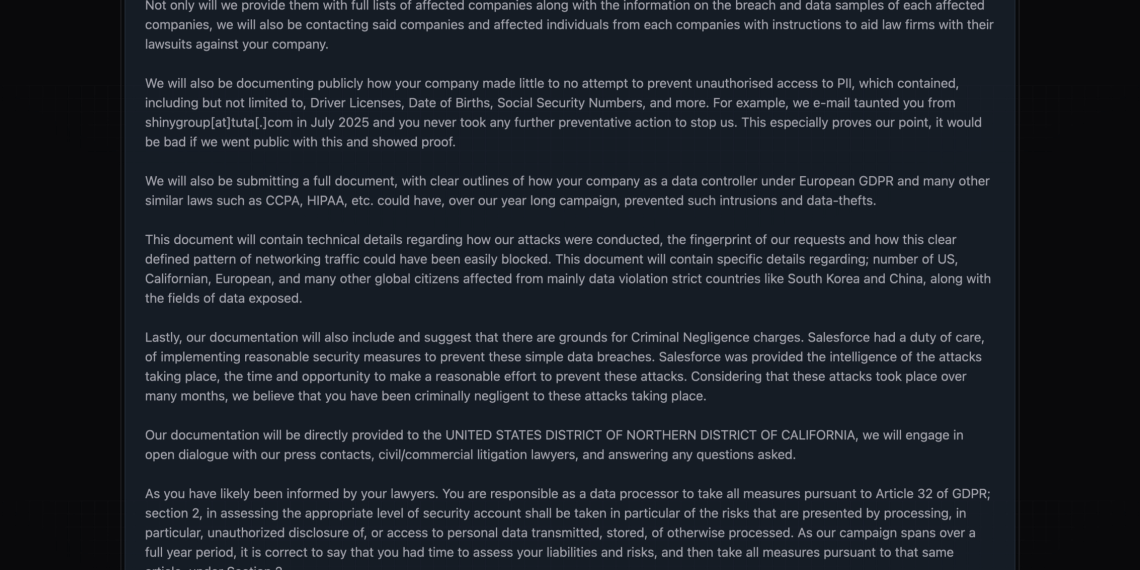 Scattered LAPSUS$ Hunters Leak Site Lists Salesforce Victims